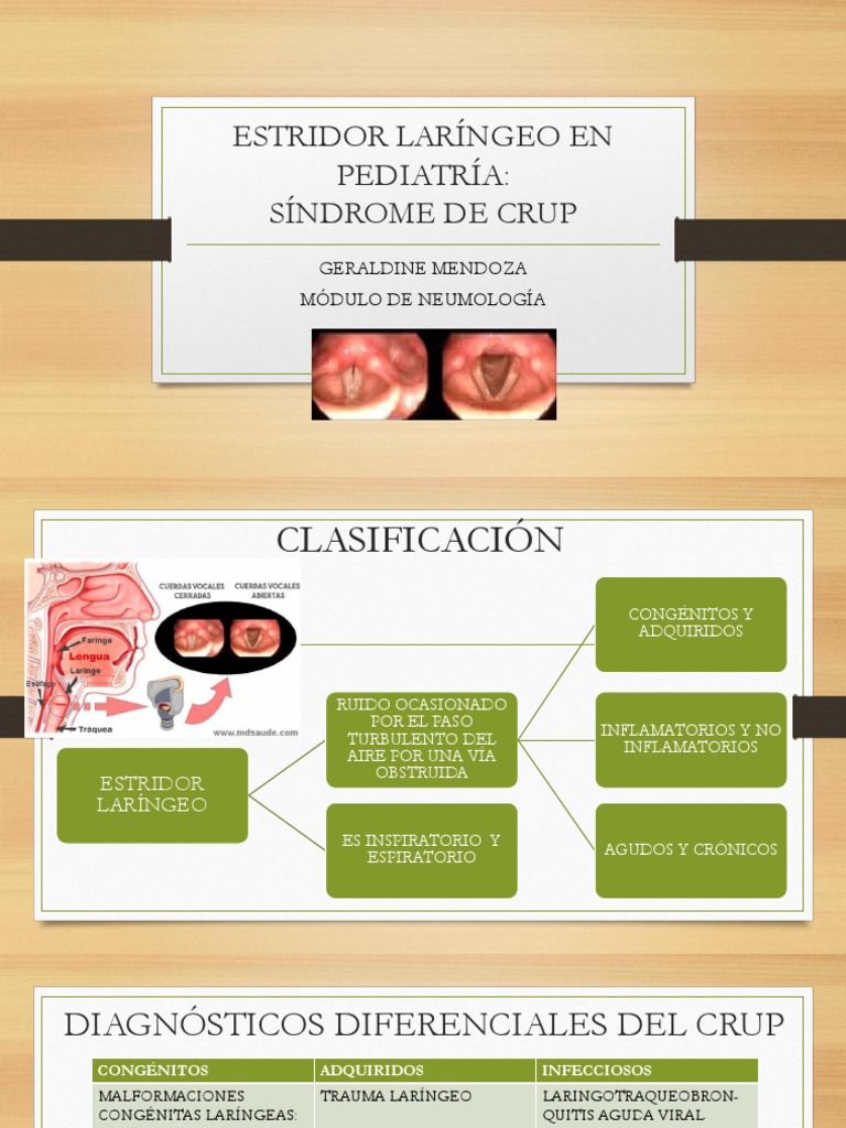 Estridor Laríngeo y Crup en Pediatría | PDF | Inmunología ...