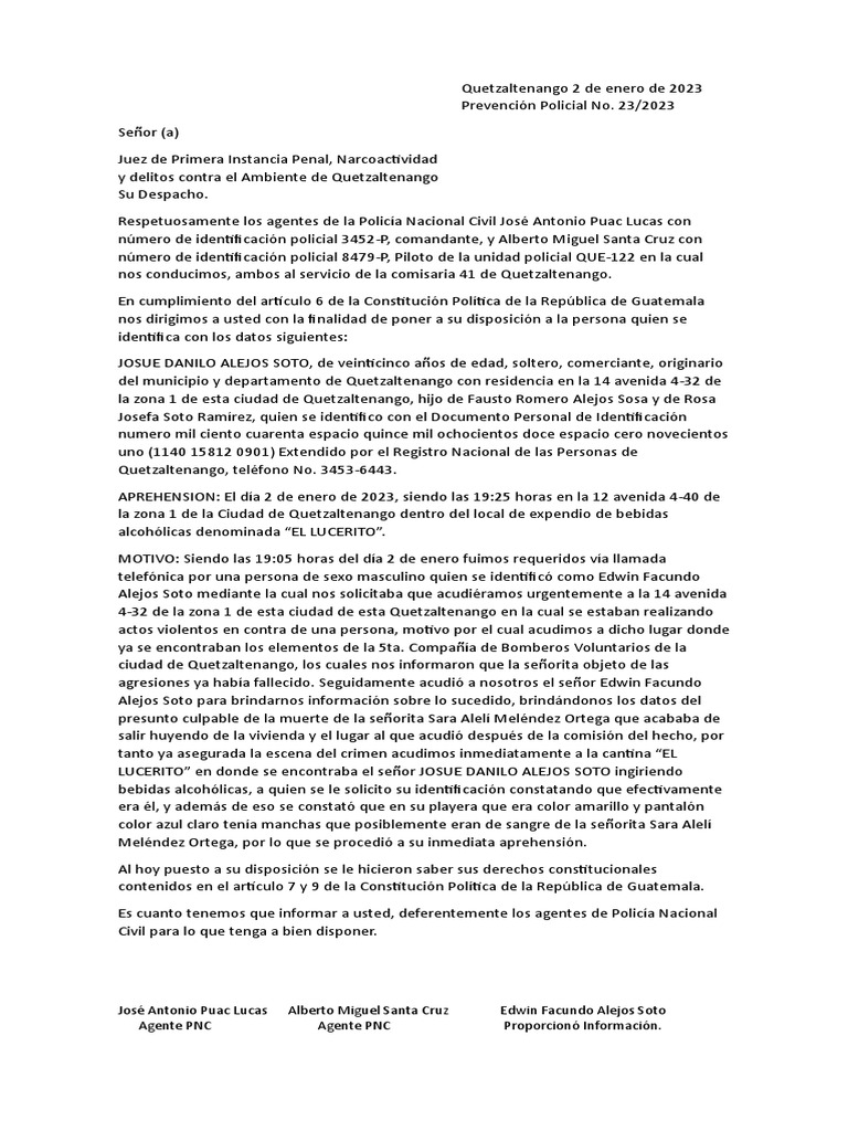 Ejemplo de Prevencion Policial - 121033 | PDF Ejemplo de Prevencion Policial - 121033 | PDF