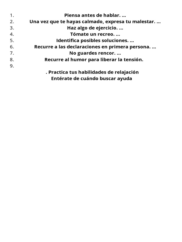Piensa Antes de Hablar. ... Una Vez Que Te Hayas Calmado, Expresa Tu ...