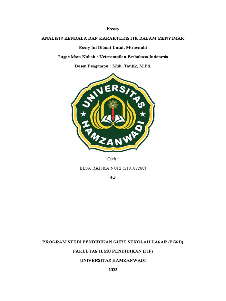 Tugas - B.indo Esay | PDF