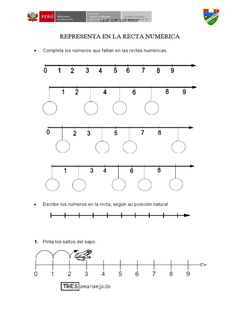 REPRESENTA EN LA RECTA NUMÉRICA | PDF