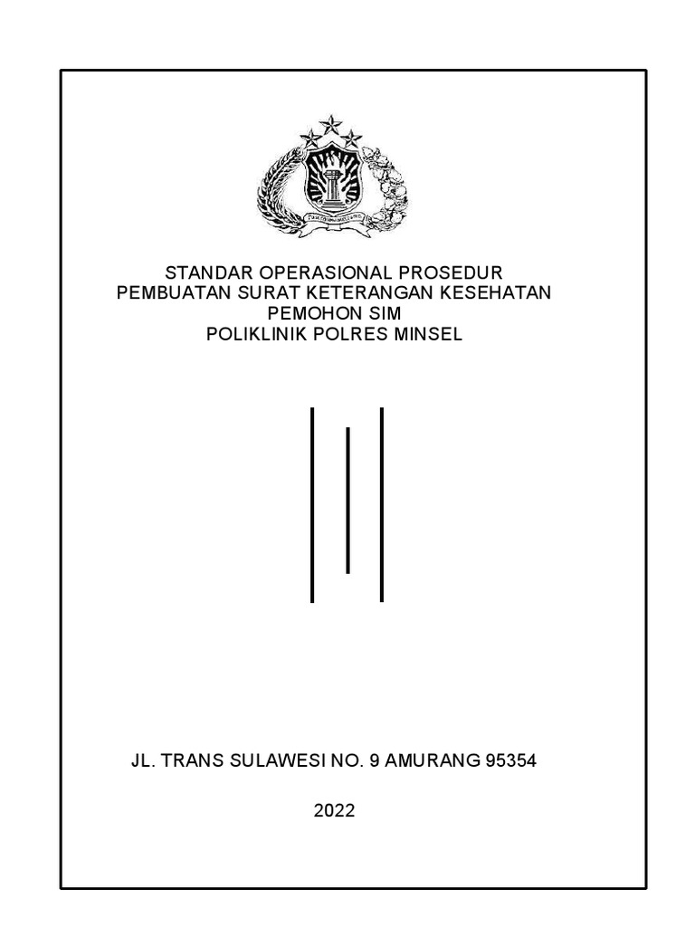 Sop Pembuatan Sket Kesehatan Sim | PDF