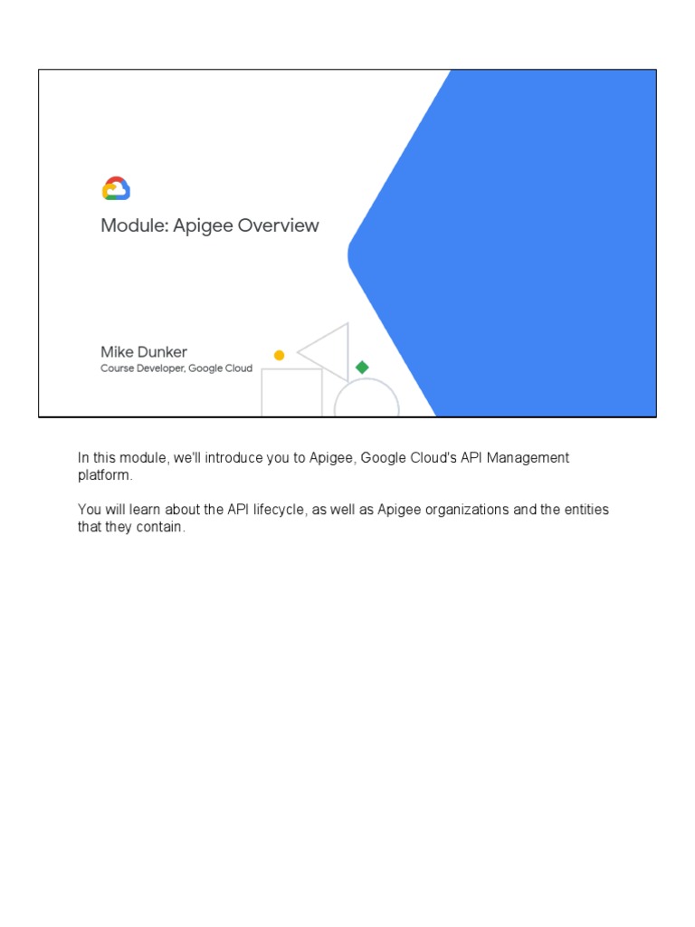 APIDesignAndFundamentals-M1-ApigeeOverview | PDF | Cloud Computing ...
