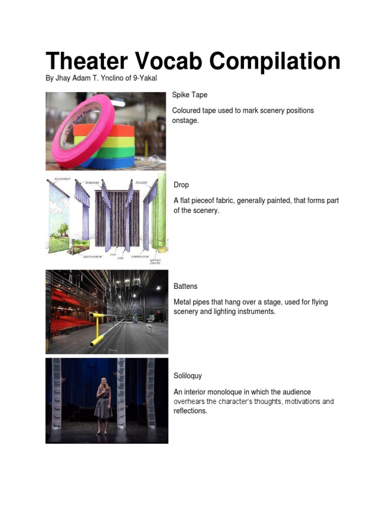 Theater Vocab Compilation | PDF