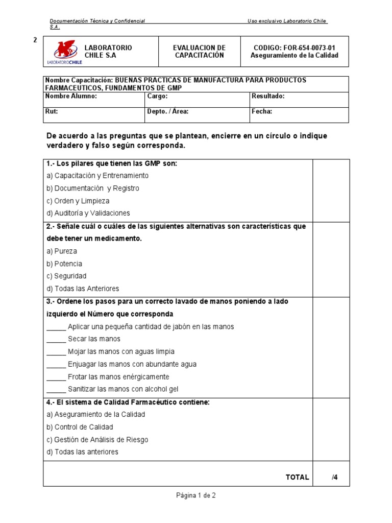 Prueba GMP Externos 2016 | PDF