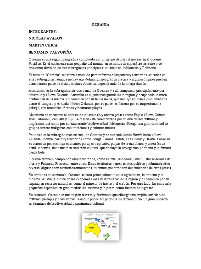 OCEANIA | PDF | Oceanía | Polinesia