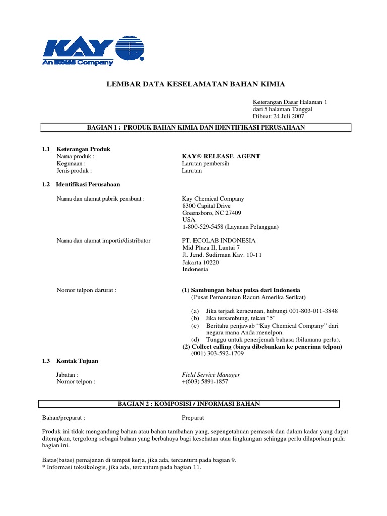 Kay Release Agent - Indonesia A 1 Indo Bindo 911803 02 Kay Release ...