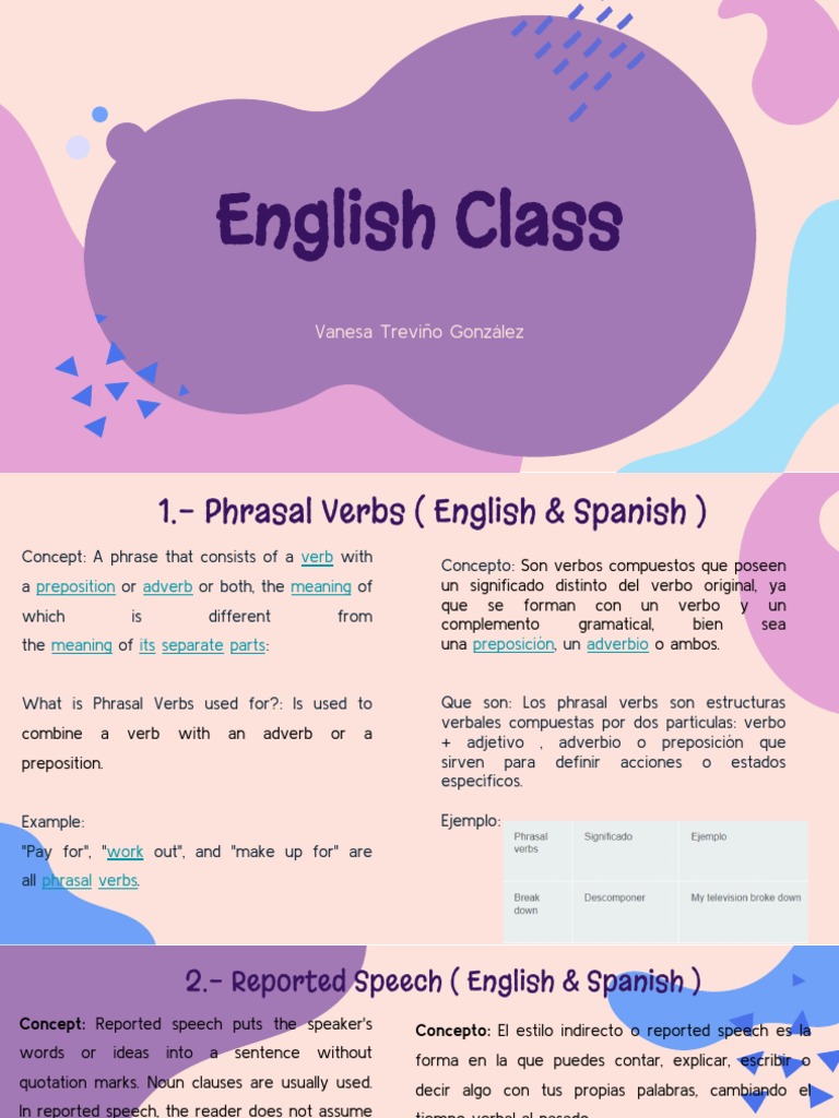 Presentacion Vanesa | PDF | Gramática | Sintaxis