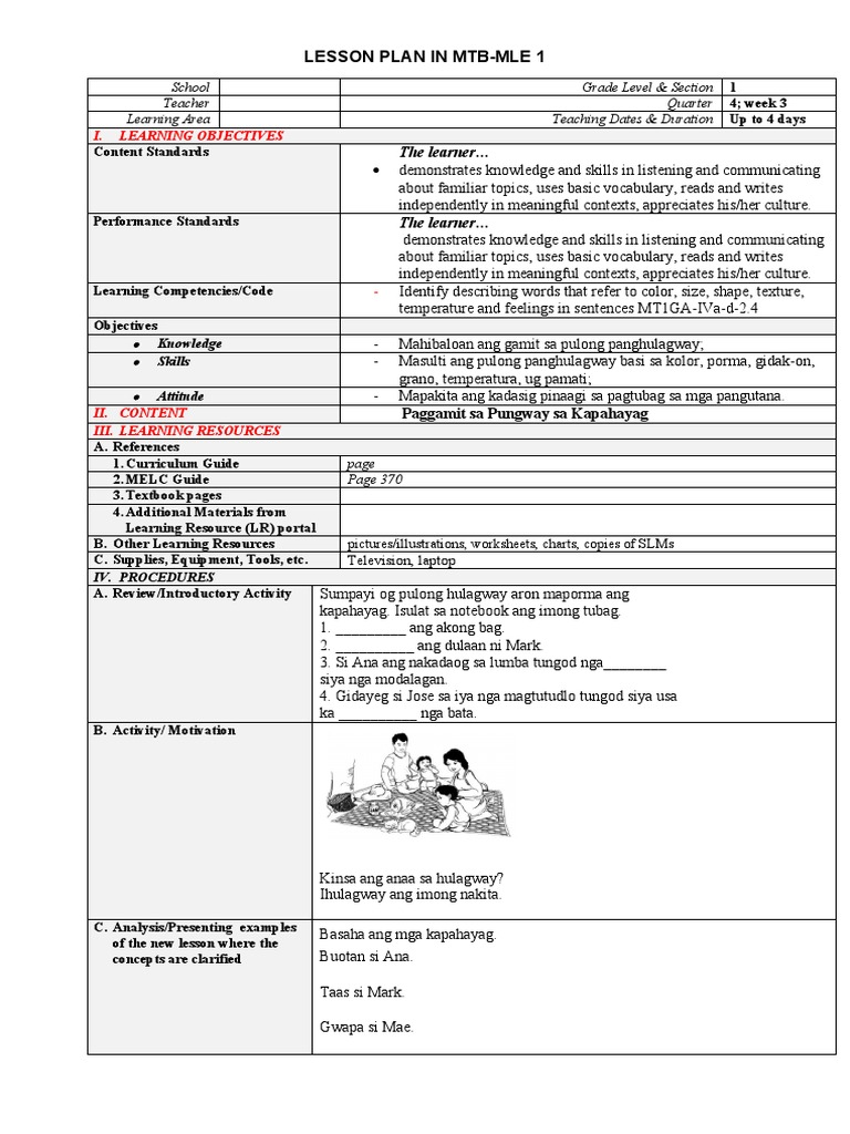 MTB 1 Quarter 4 Week 3 | PDF