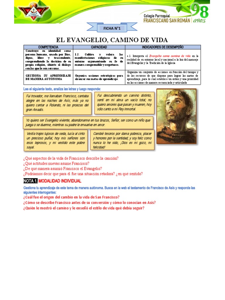 U2F1 El Evangelio Camino de Vida | PDF