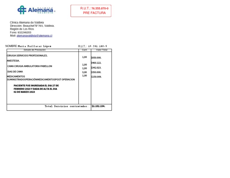 Prefactura MPL | PDF
