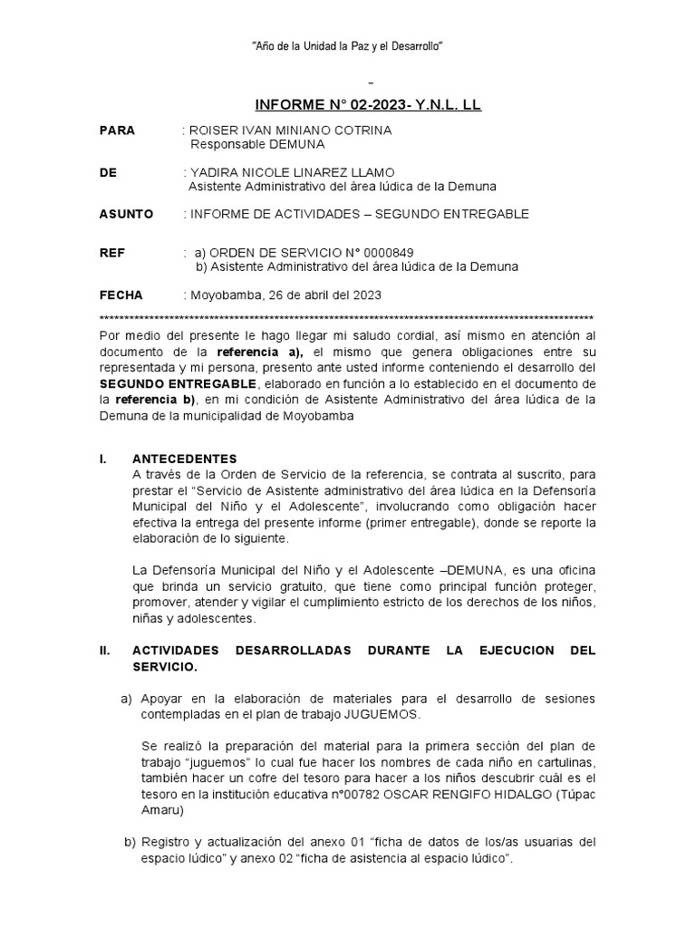 4 Estructura de Informe Simple | PDF