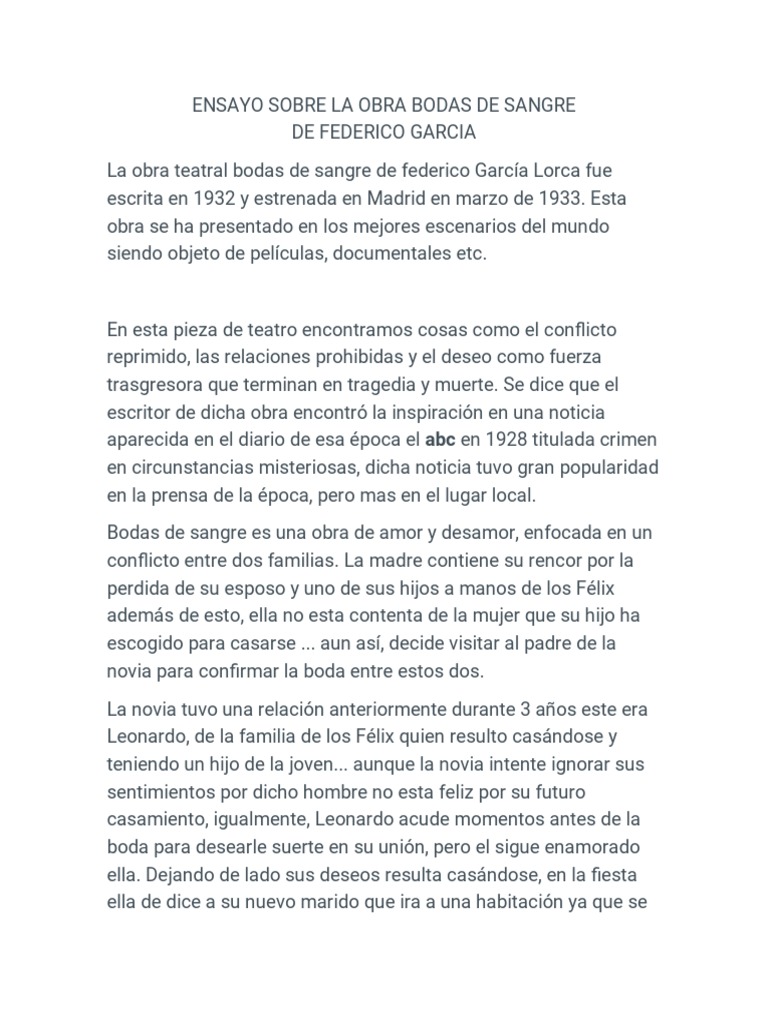 Bodas de Sangre | PDF