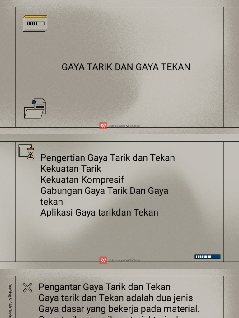 Tugas PPT Gaya Tarik Dan Tekan Ibrahim Mofic - 220202601021 | PDF