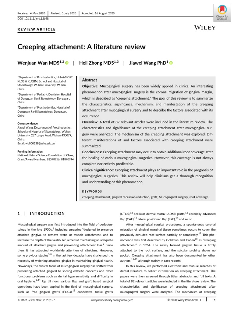 Creeping Atachment | PDF