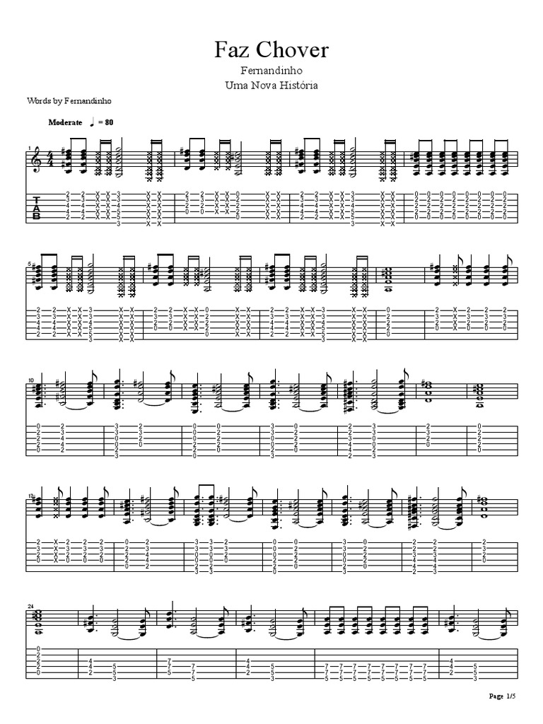 Fernandinho Fernadinho Faz Chover - Base | PDF