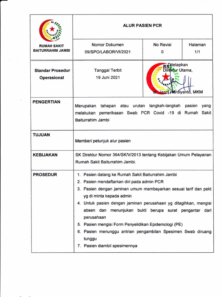 Spo Alur Pasien | PDF
