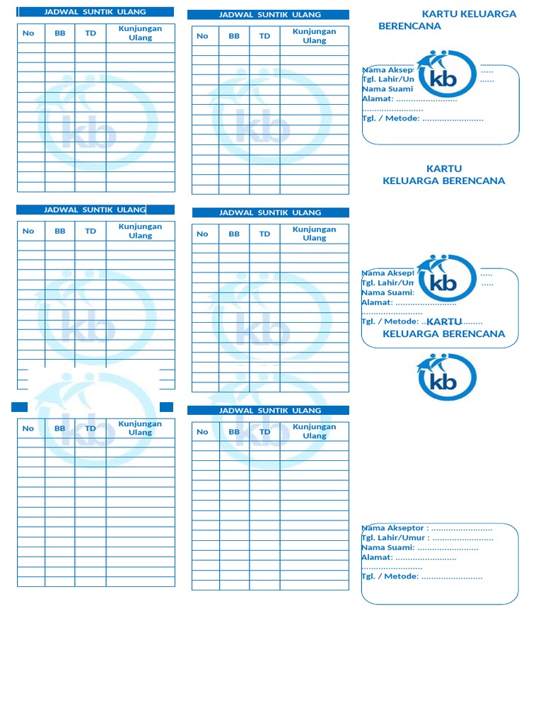 Format Kartu KB Docx Compress Dikonversi | PDF
