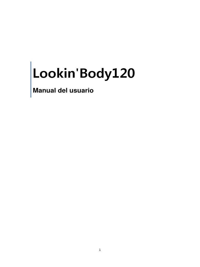 Manual de usuario Lookin'Body120 | PDF | Microsoft Excel | Bluetooth