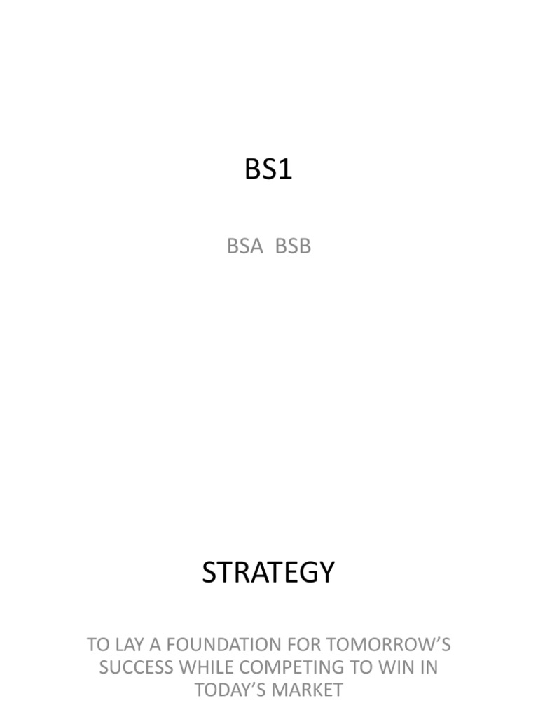 Bsa BSB | PDF | Strategic Management | Strategic Planning