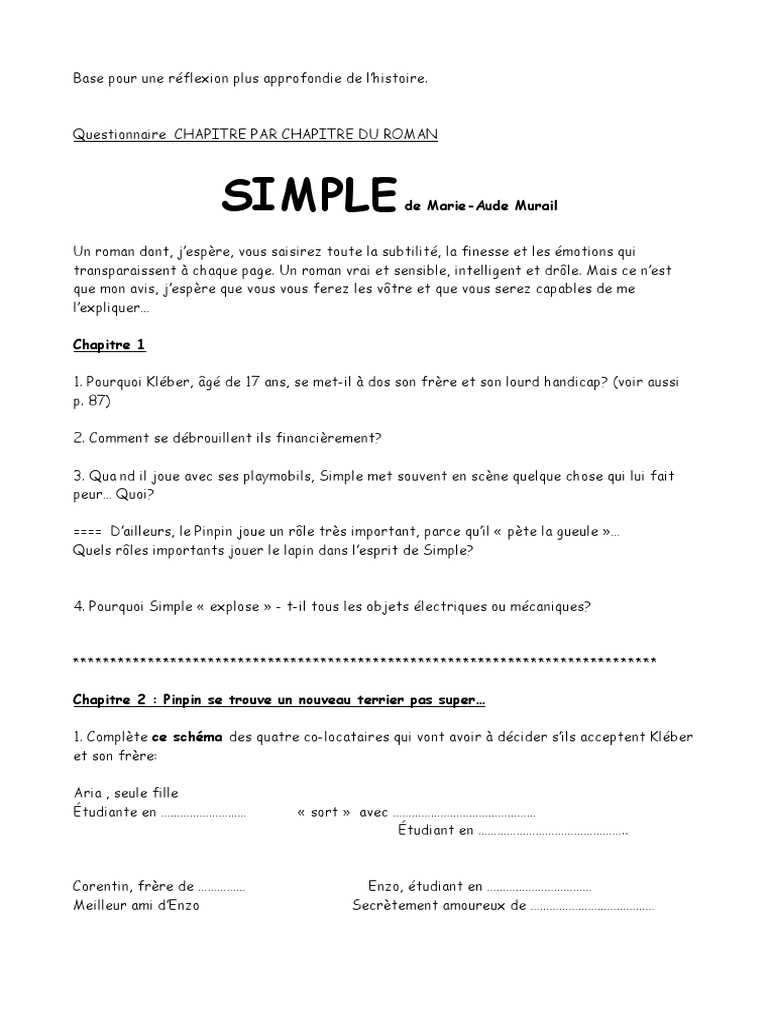 Simple Par Marie-Aude Murail | PDF
