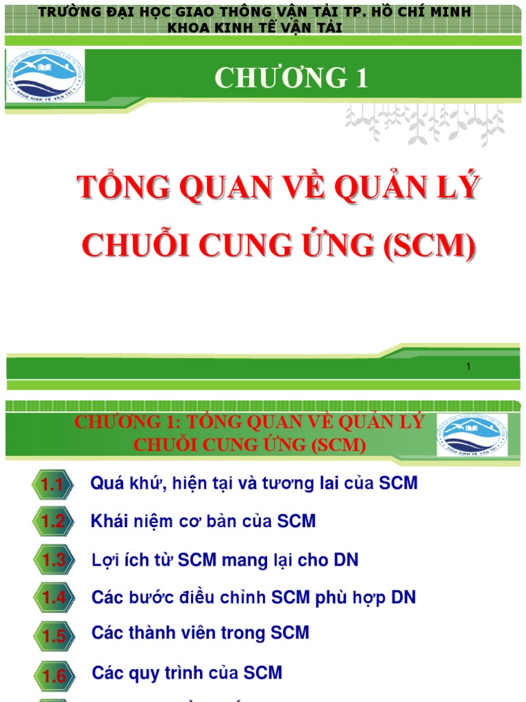 Chương 1 - Tổng Quan Về Scm | PDF
