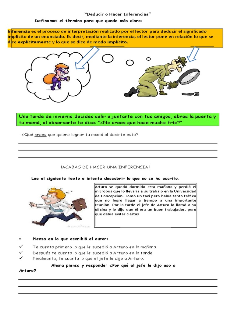 Cómo Hacer Inferencias en Textos | PDF