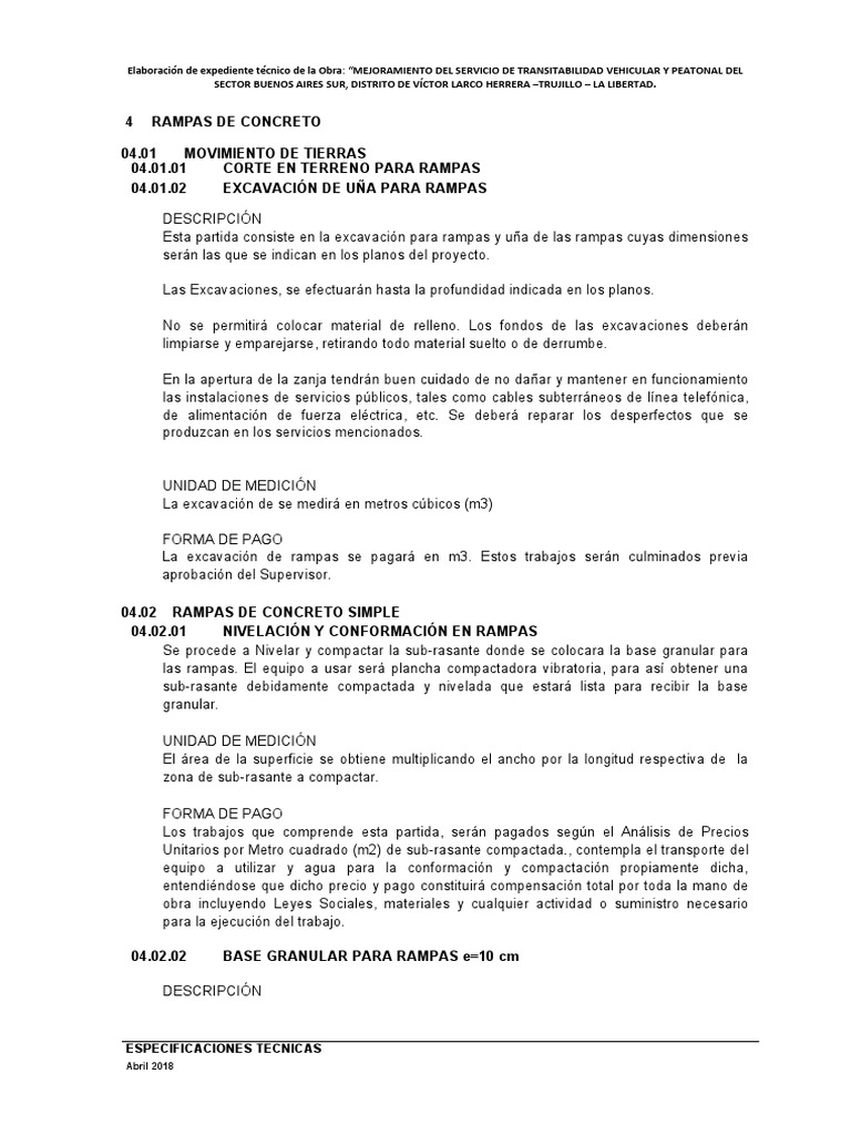 Rampas de Concreto | PDF | Hormigón | Materiales