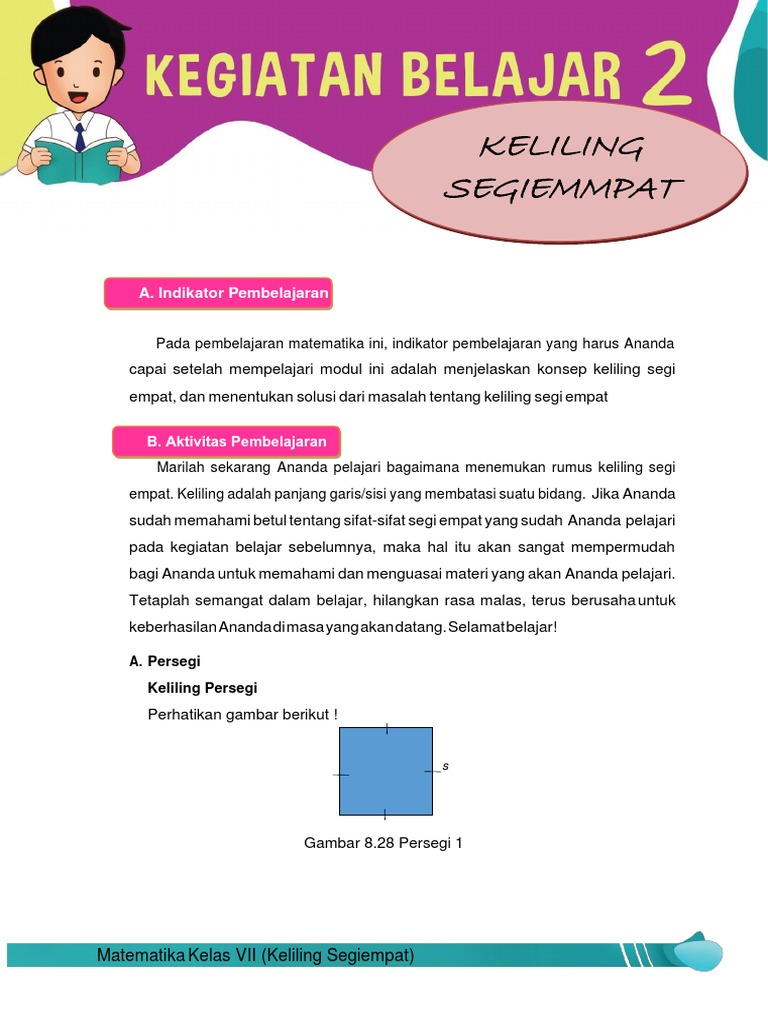 Bahan Ajar Keliling Segiempat | PDF | Metode & Bahan Ajar | Griya & Taman