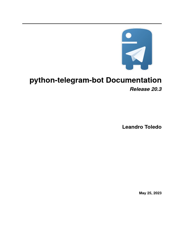 Docs Python Telegram Bot Org En Latest Pdf Uniform Resource Identifier Library Computing