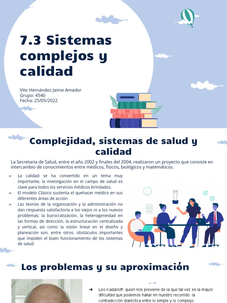 7.3 Sistemas Complejos y Calidad - JAVH | PDF | Comportamiento | Complejidad
