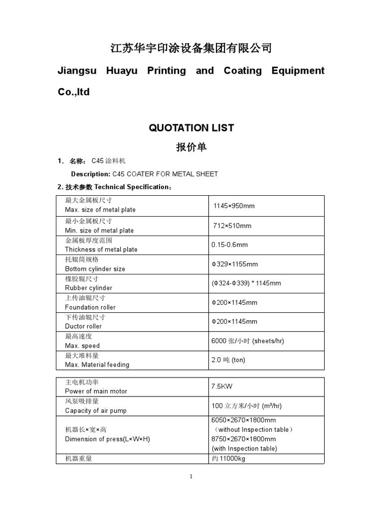 C45 Coater Sos (15040) | PDF