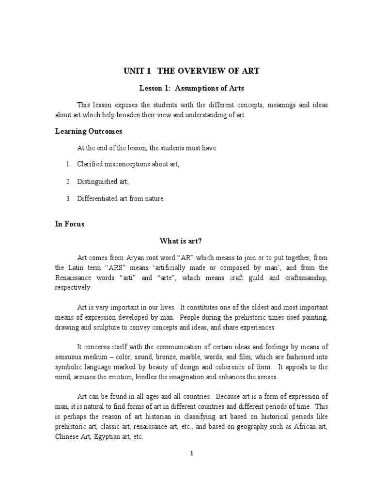 UNIT 1 Lecture | PDF | The Arts | Etching