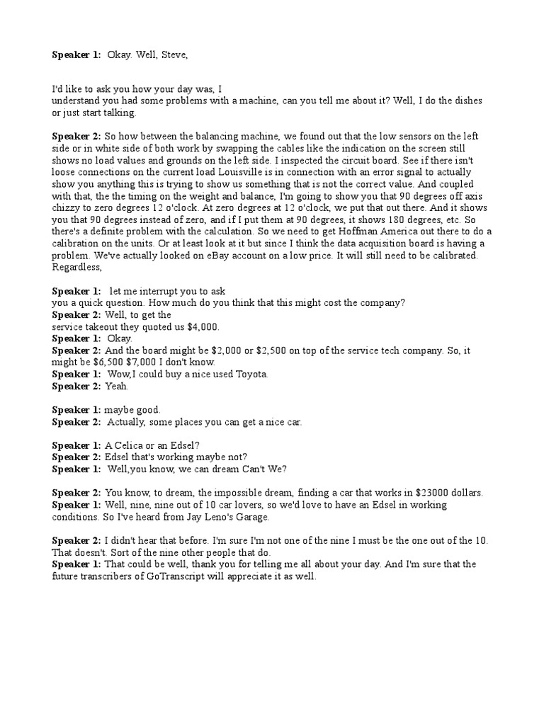 Transcribeme Test | PDF