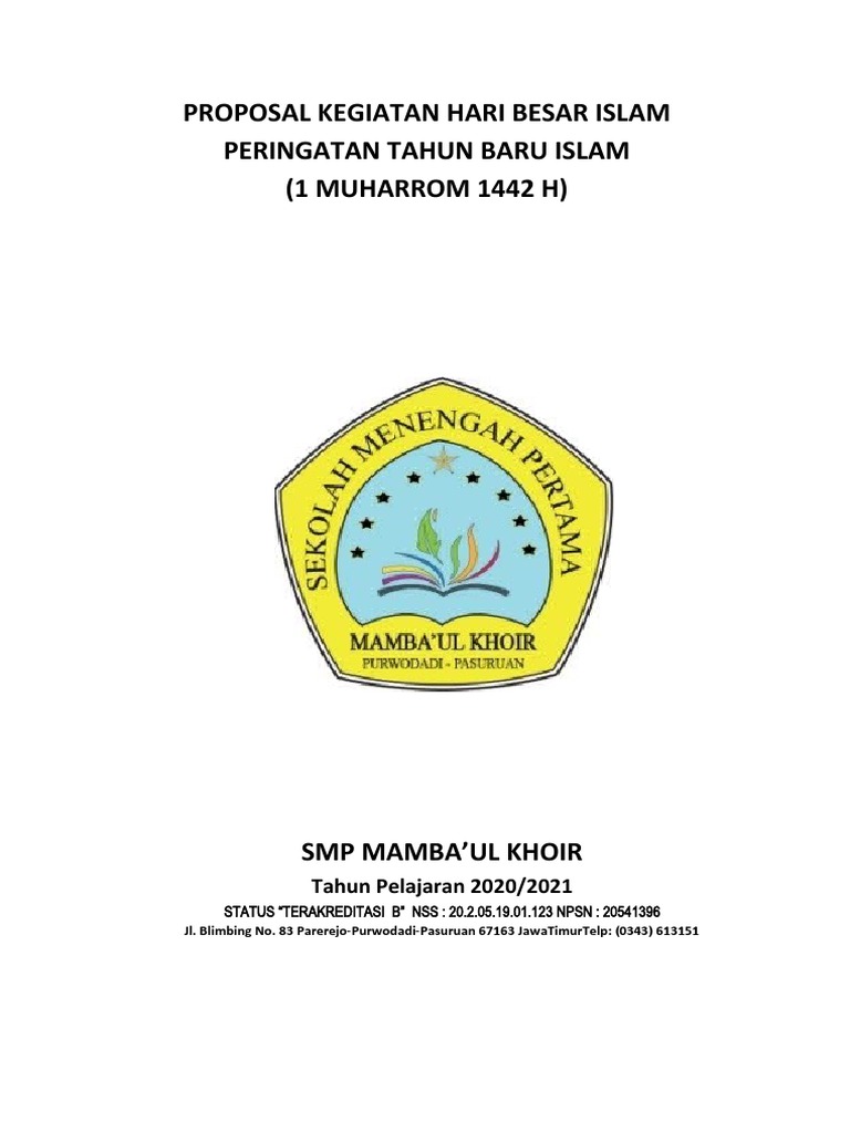 Proposal Kegiatan Tahun Baru Islam 2020-2021 | PDF