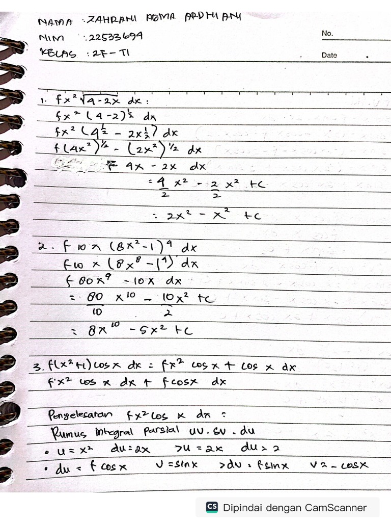 Tugas 2 Kalkulus Integral | PDF
