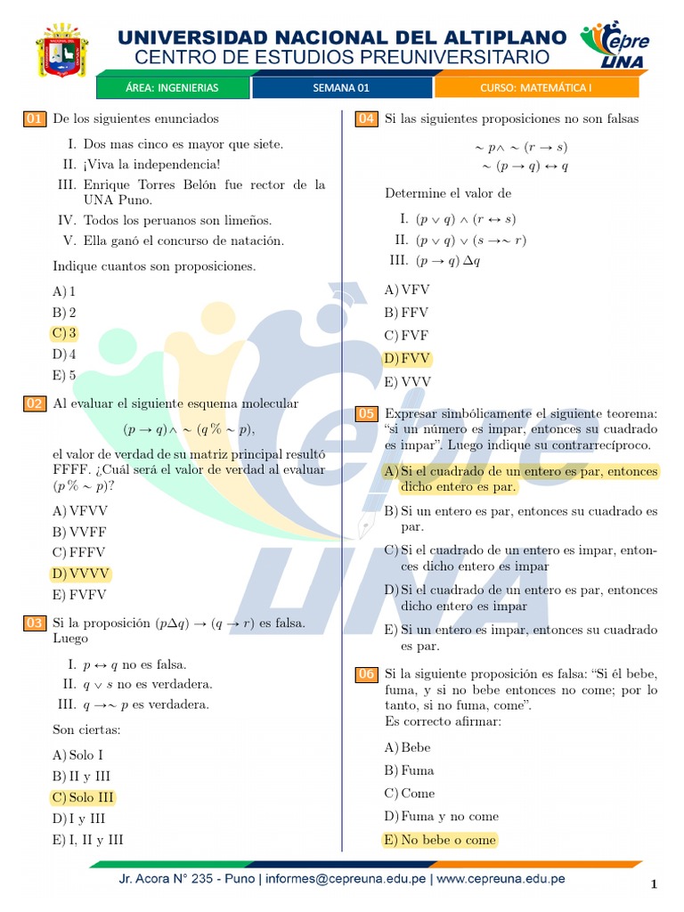 Solucionario Mate1 2023 | PDF