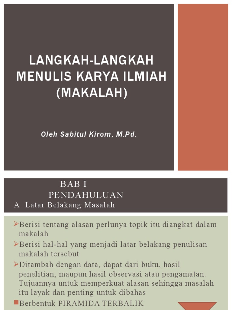 Langkah Langkah Menulis Makalah Pdf