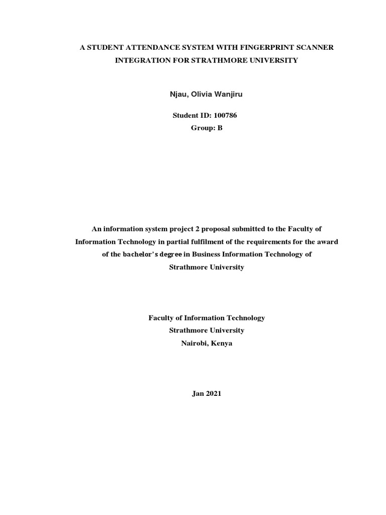 A Student Attendance System With Fingerprint Scanner Integration For ...