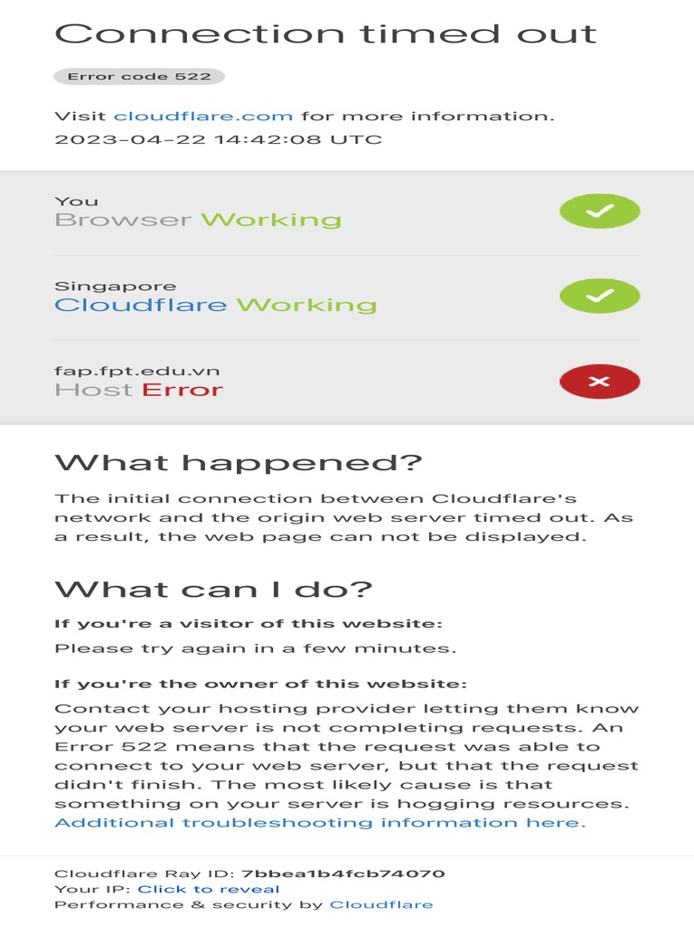 Connection Timed Out: What Happened? | PDF