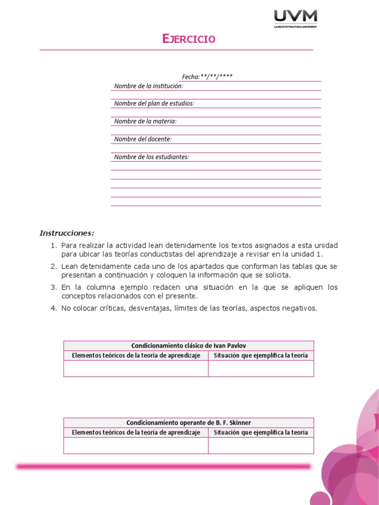 Ejer Conductismo | PDF