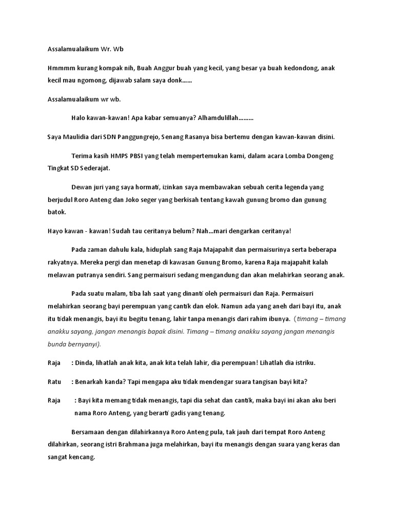 Teks Lomba Dongeng | PDF