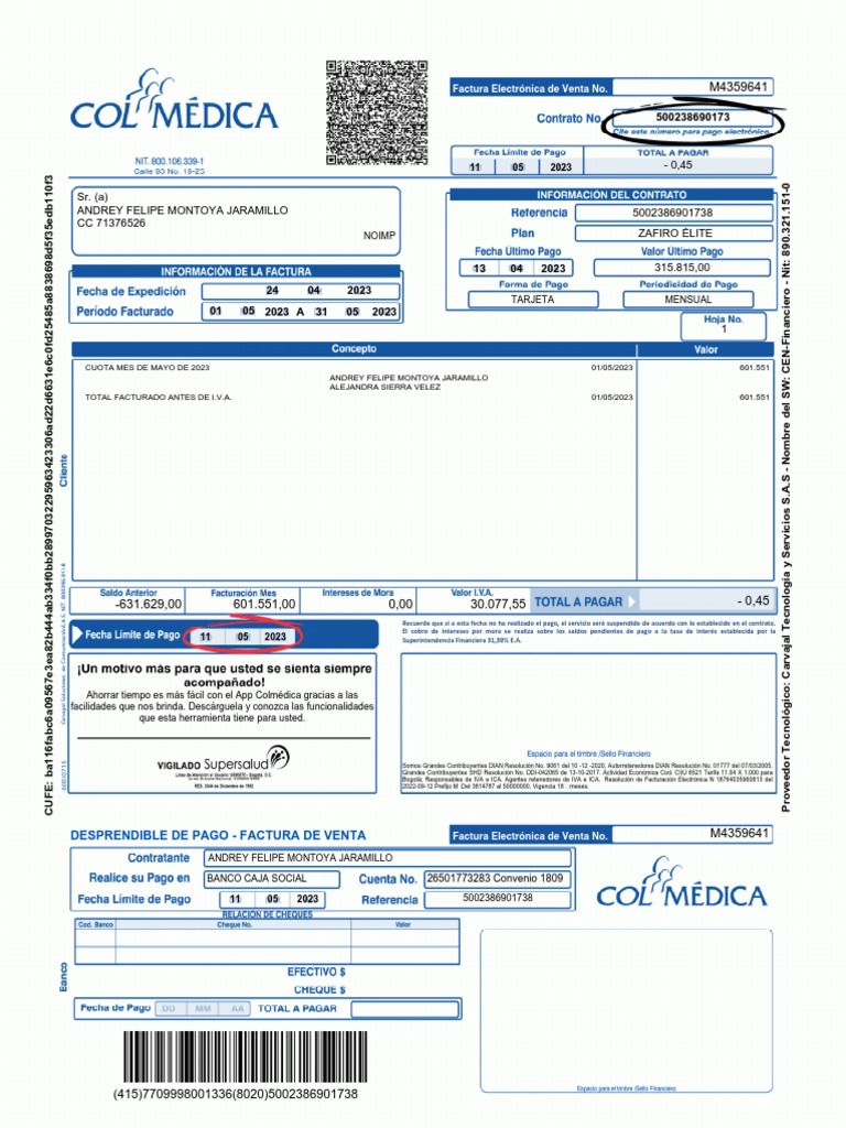 Factura Electrónica de Venta M4359641 | PDF
