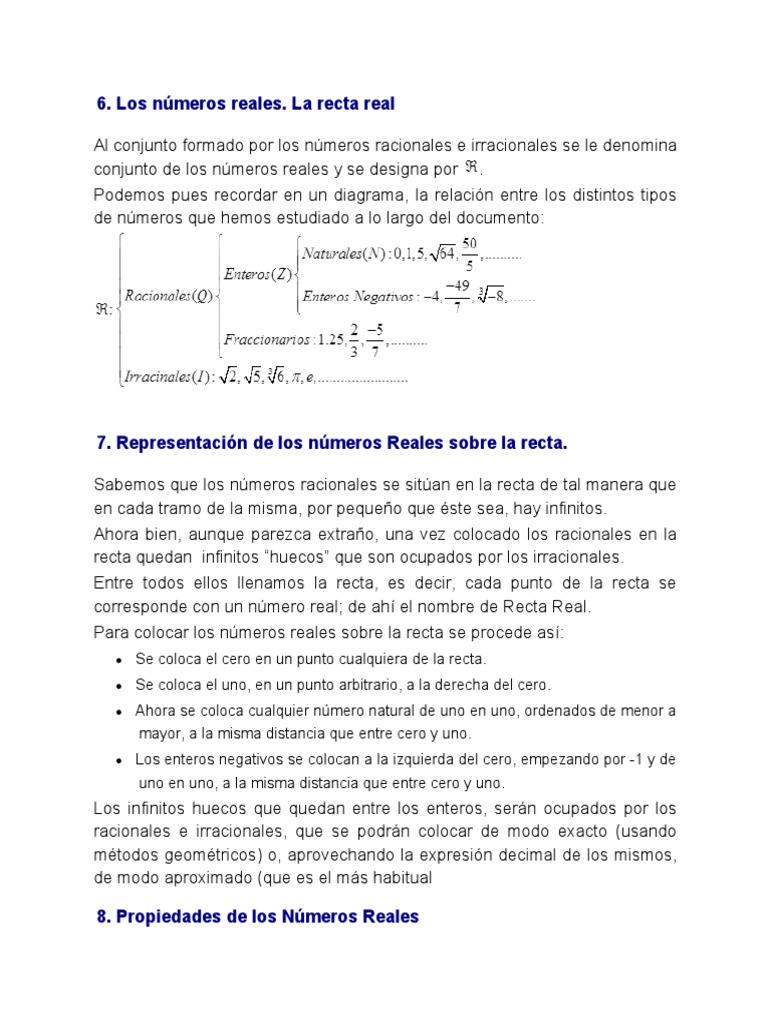 Propiedades de Los Numeros REALES | PDF | Números | Multiplicación