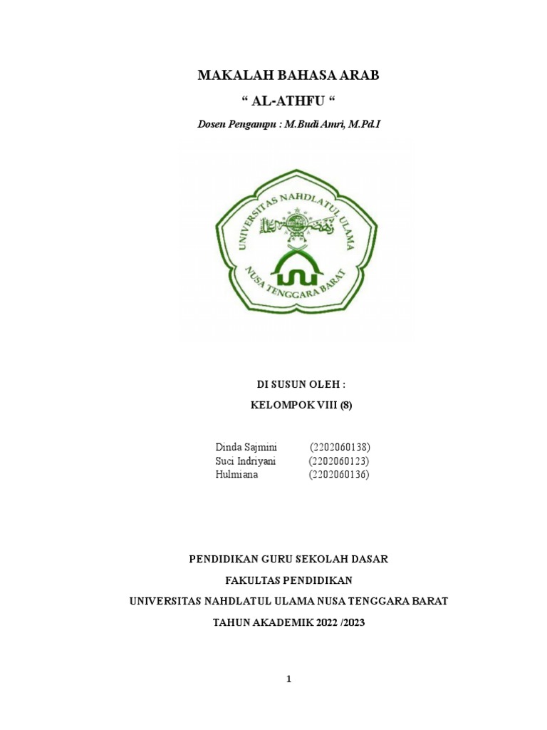 Pemahaman Huruf Athaf dalam Bahasa Arab | PDF