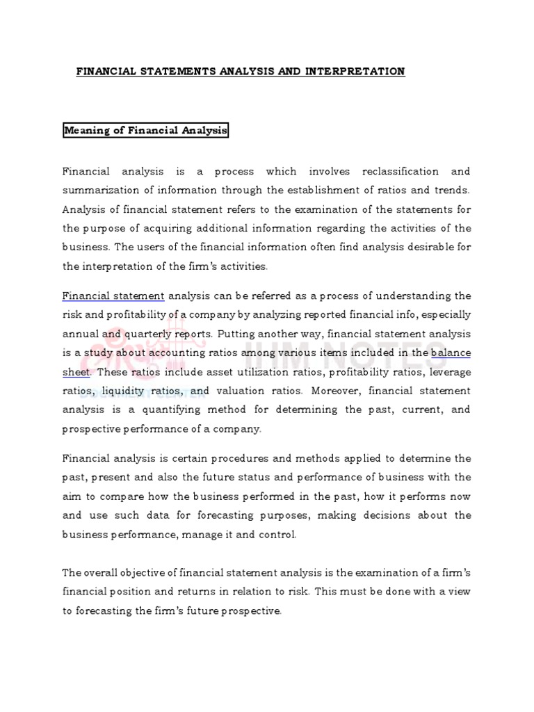 Ch-2 FINANCIAL STATEMENTS ANALYSIS AN | Download Free PDF | Income Statement | Financial Statement