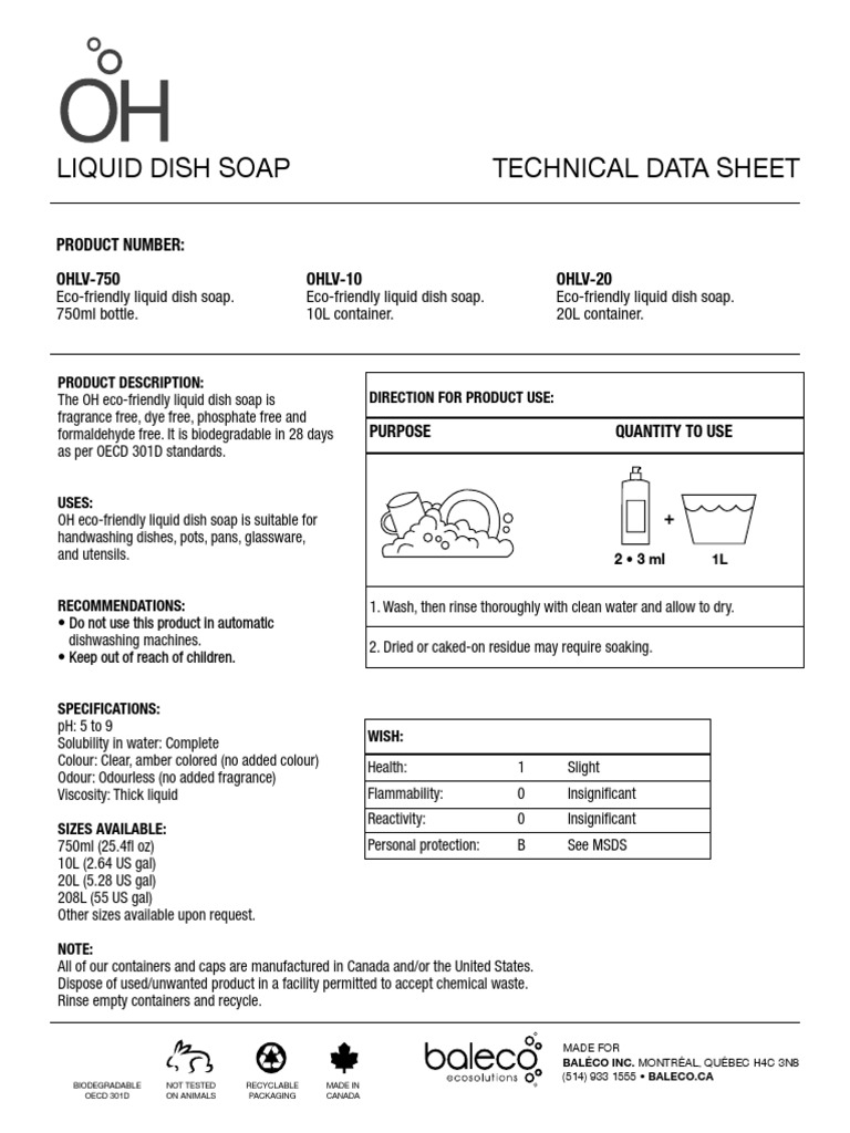 Eco-Friendly Dish Soap Overview | PDF | Industrial Processes | Hygiene