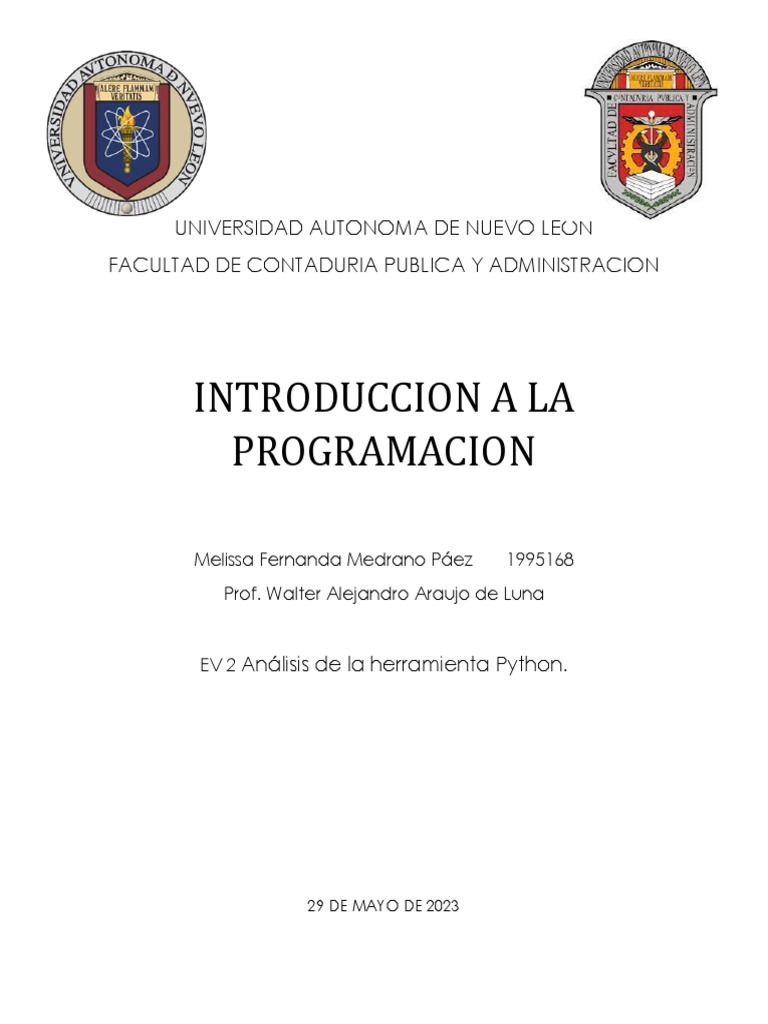 Análisis de Python: Variables y Funciones | PDF | Lenguaje de programación | Python (lenguaje de ...