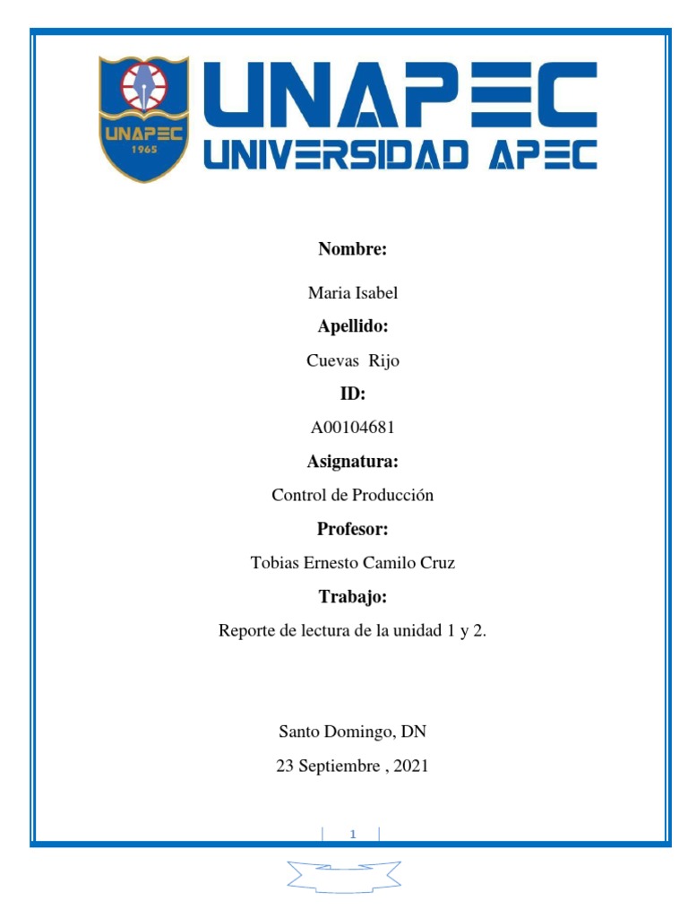 UNIDAD 1 y 2 Maria Isabel | PDF | Software | Jefe de operaciones