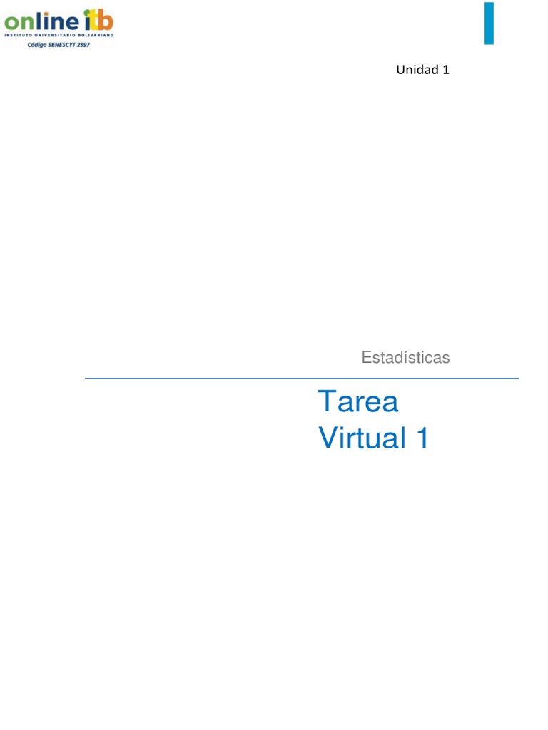 Tarea Virtual 1 | PDF | Nivel de medida | Estadísticas